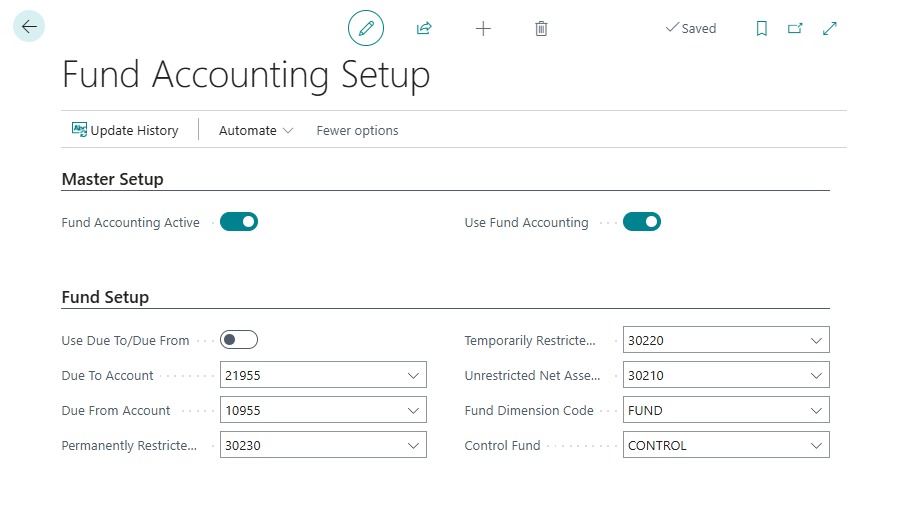 Fund Accounting License Setup